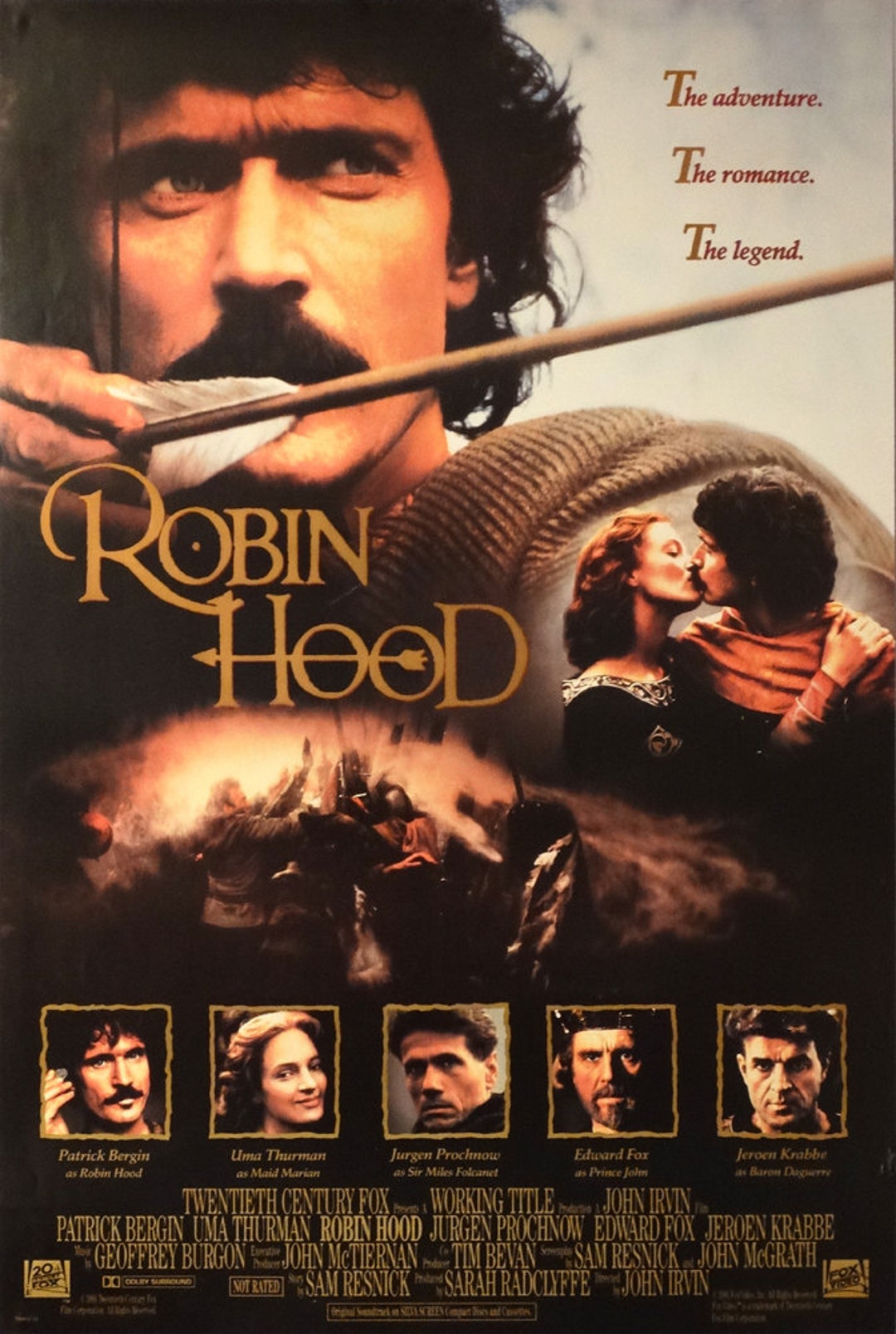 Robin Hood. 1991 Original U.S. 25.5 X 38 Video Poster. Patrick Bergin ...