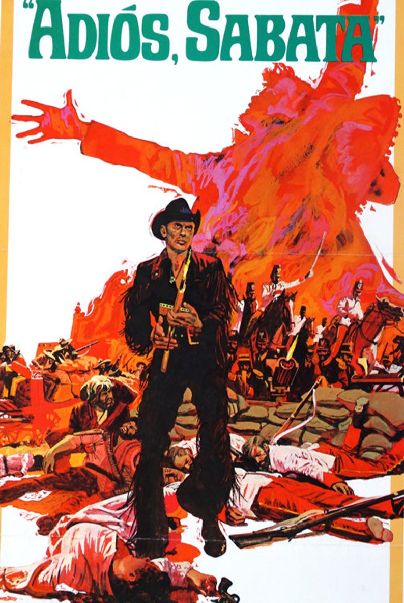 Adios Sabata. 1971 Original 14"x36" US Theater Movie Poster. Awesome ...