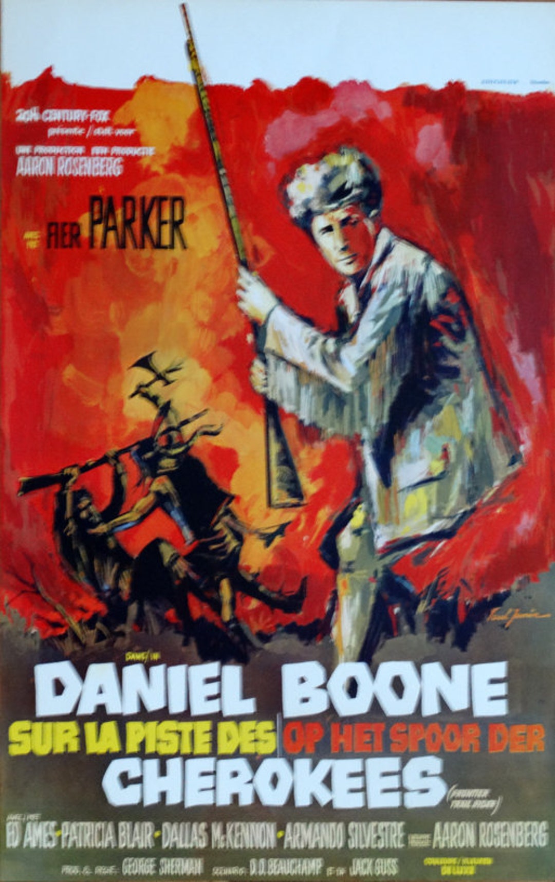 Daniel Boone Frontier Trail Rider. 1966 Original Belgium Paul Jamin Art ...
