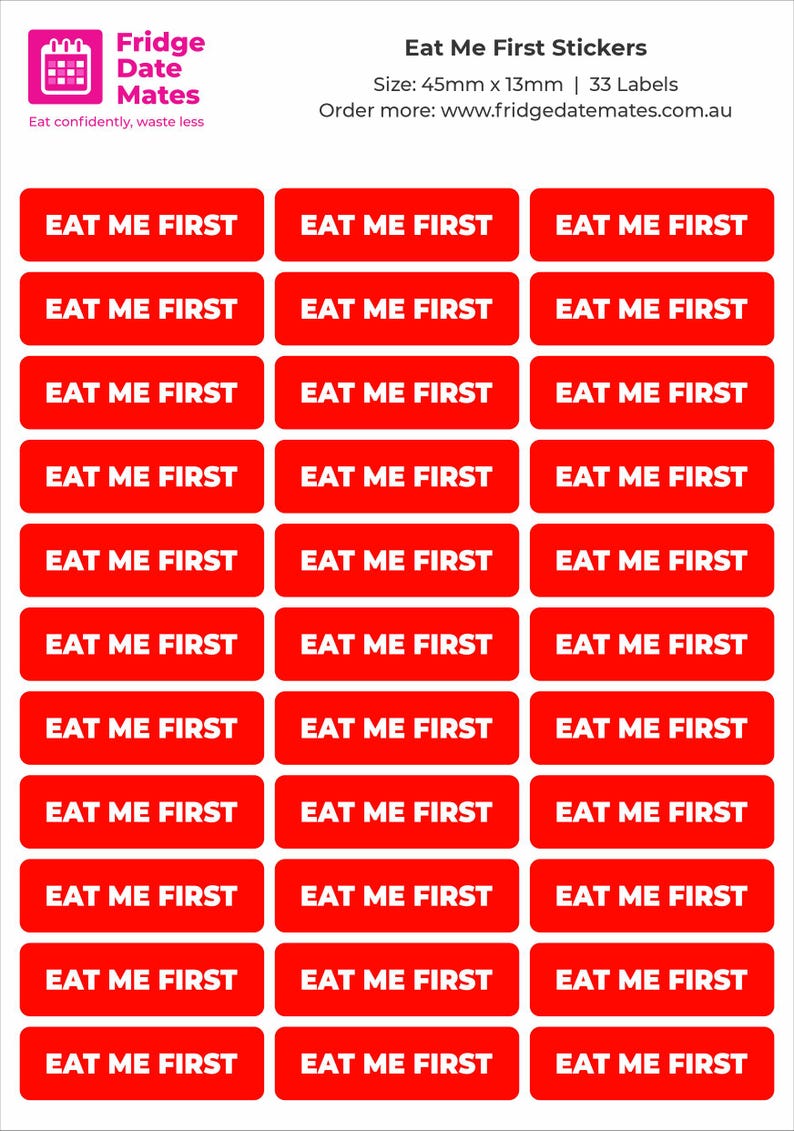 EAT ME FIRST Fridge Leftover Labels / Stickers - Etsy Canada