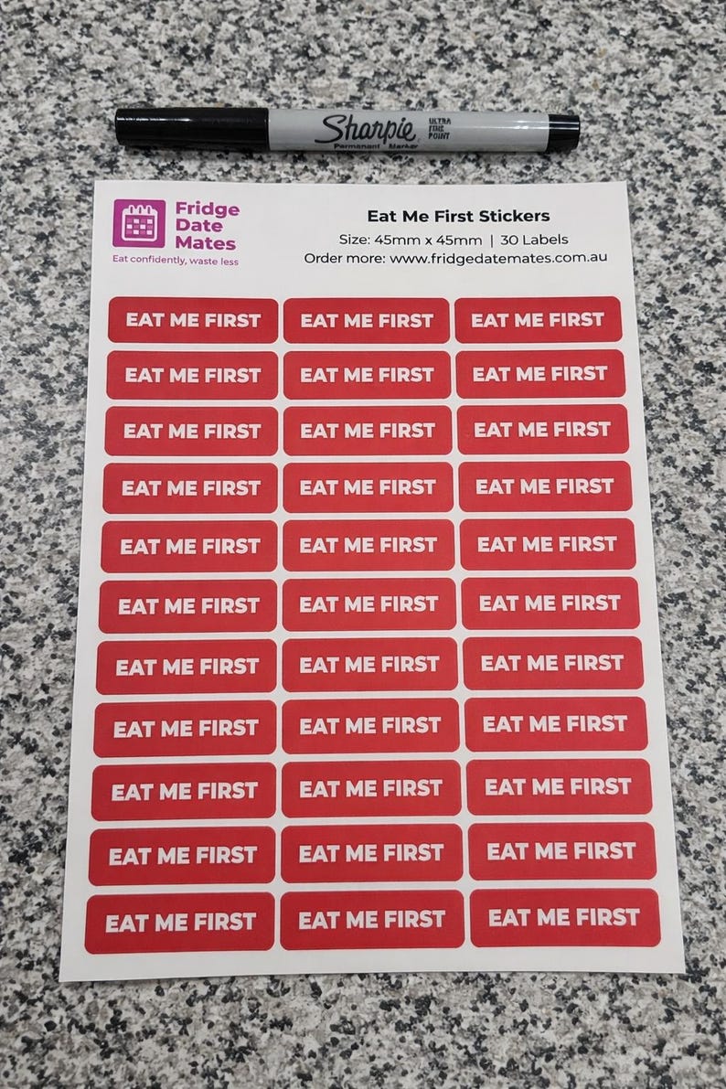 EAT ME FIRST Fridge Leftover Labels / Stickers - Etsy Canada