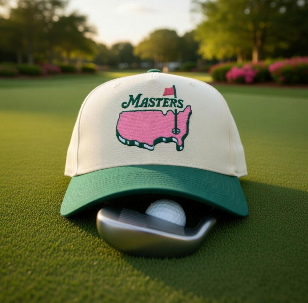 Masters Golf Hat | Pink Augusta Embroidered Cotton Cap - Etsy