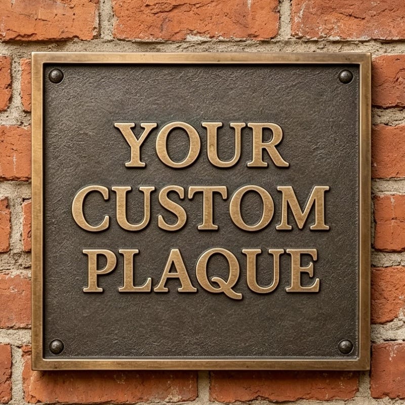 Engraved Metal Plaque - Etsy