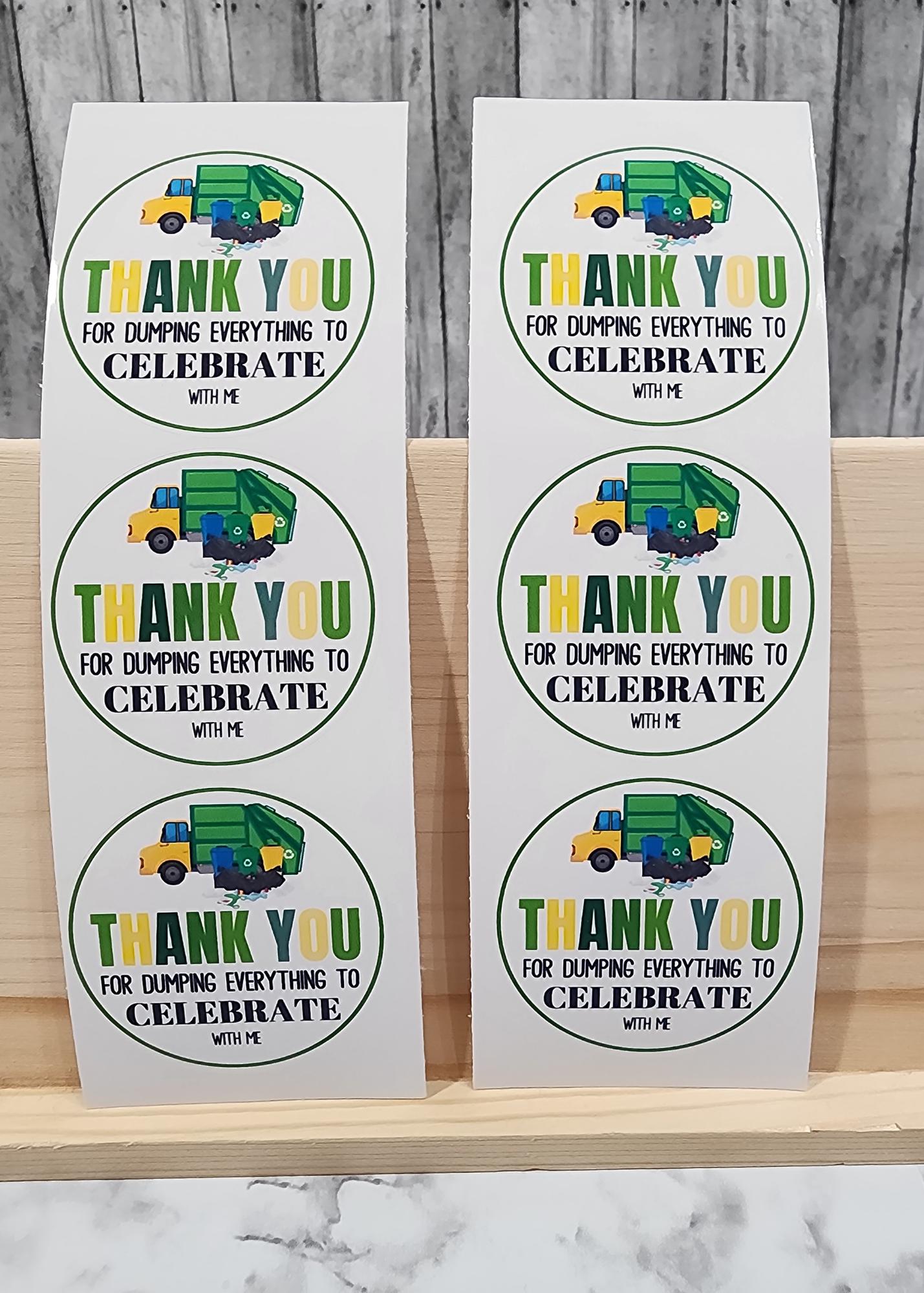 Garbage Truck Stickers Garbage Truck Labels Garbage Truck Party Garbage ...