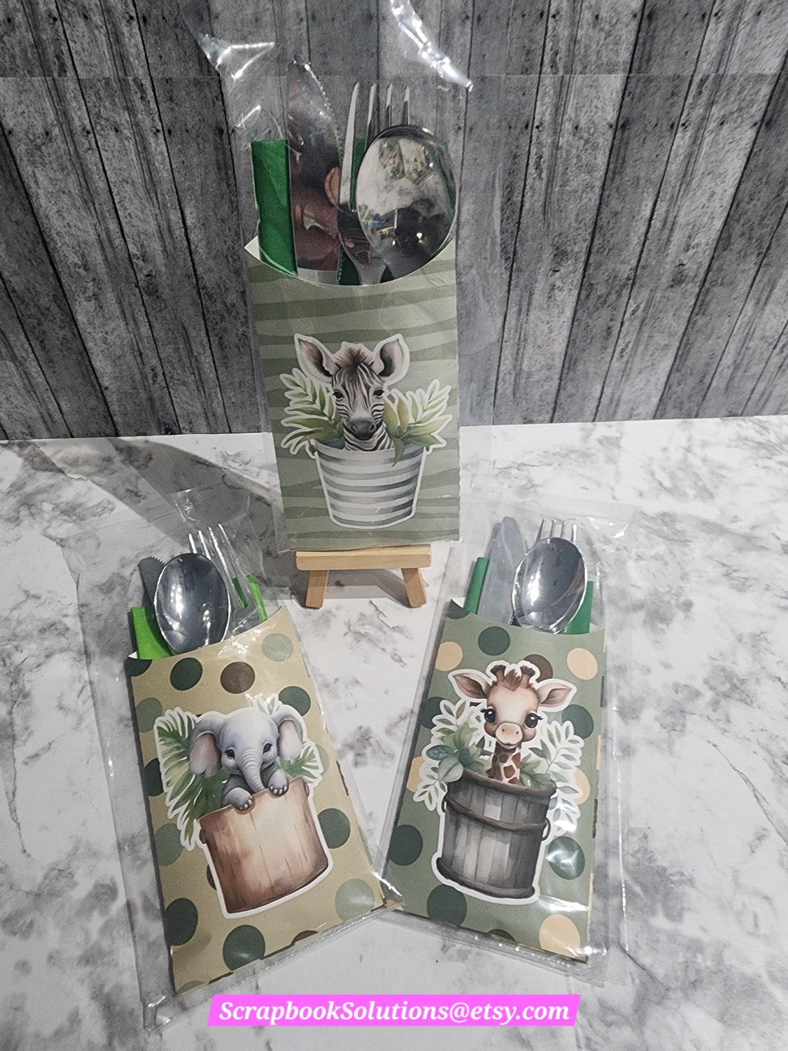 Safari Utensil Envelopes Safari Party Safari Birthday Baby Safari ...
