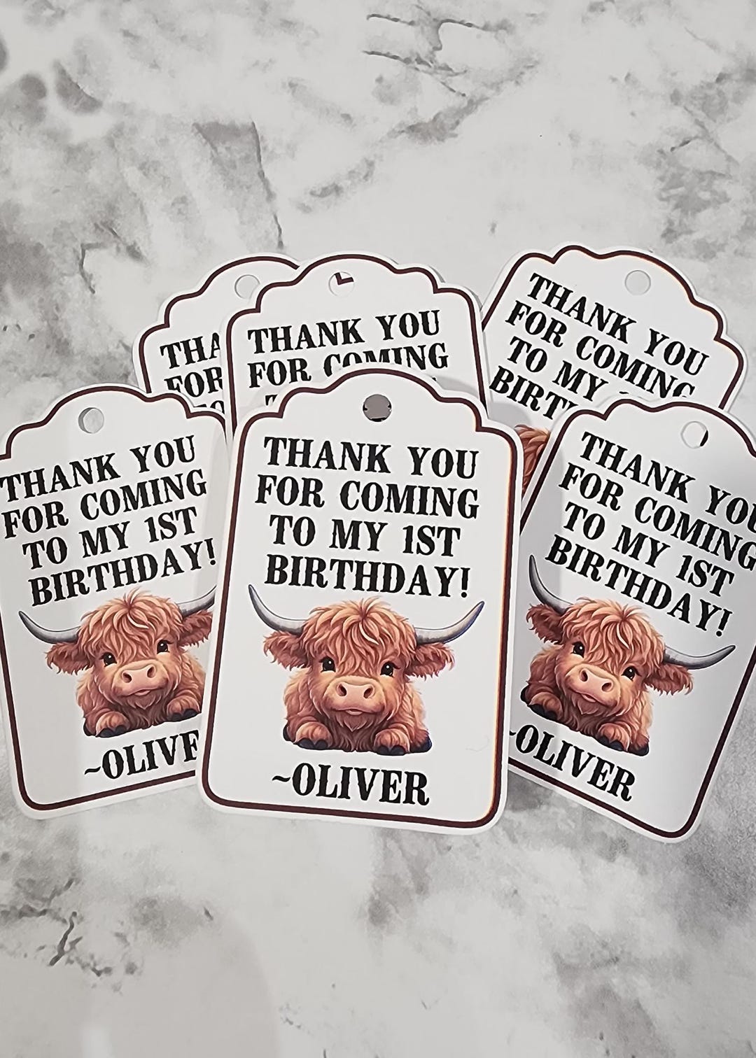 Highland Cow Favor Tags Cow Favor Tags Highland Cow Theme Party Favor ...