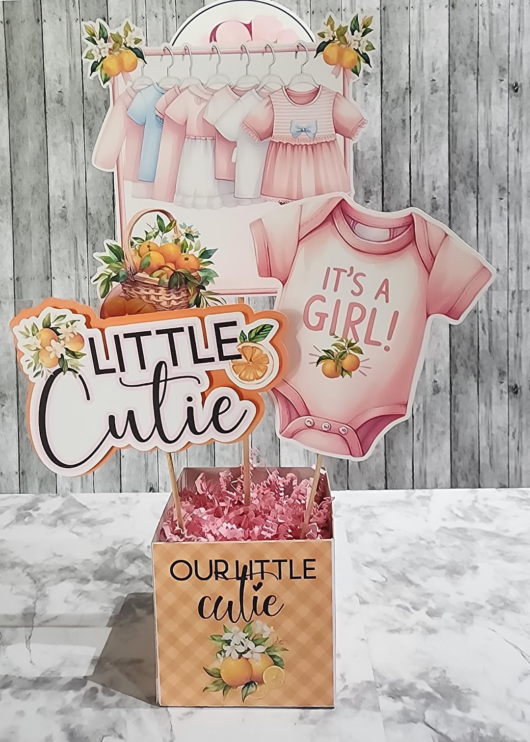 Centerpiece Little Cutie Centerpiece Baby Shower Little Cutie Party ...