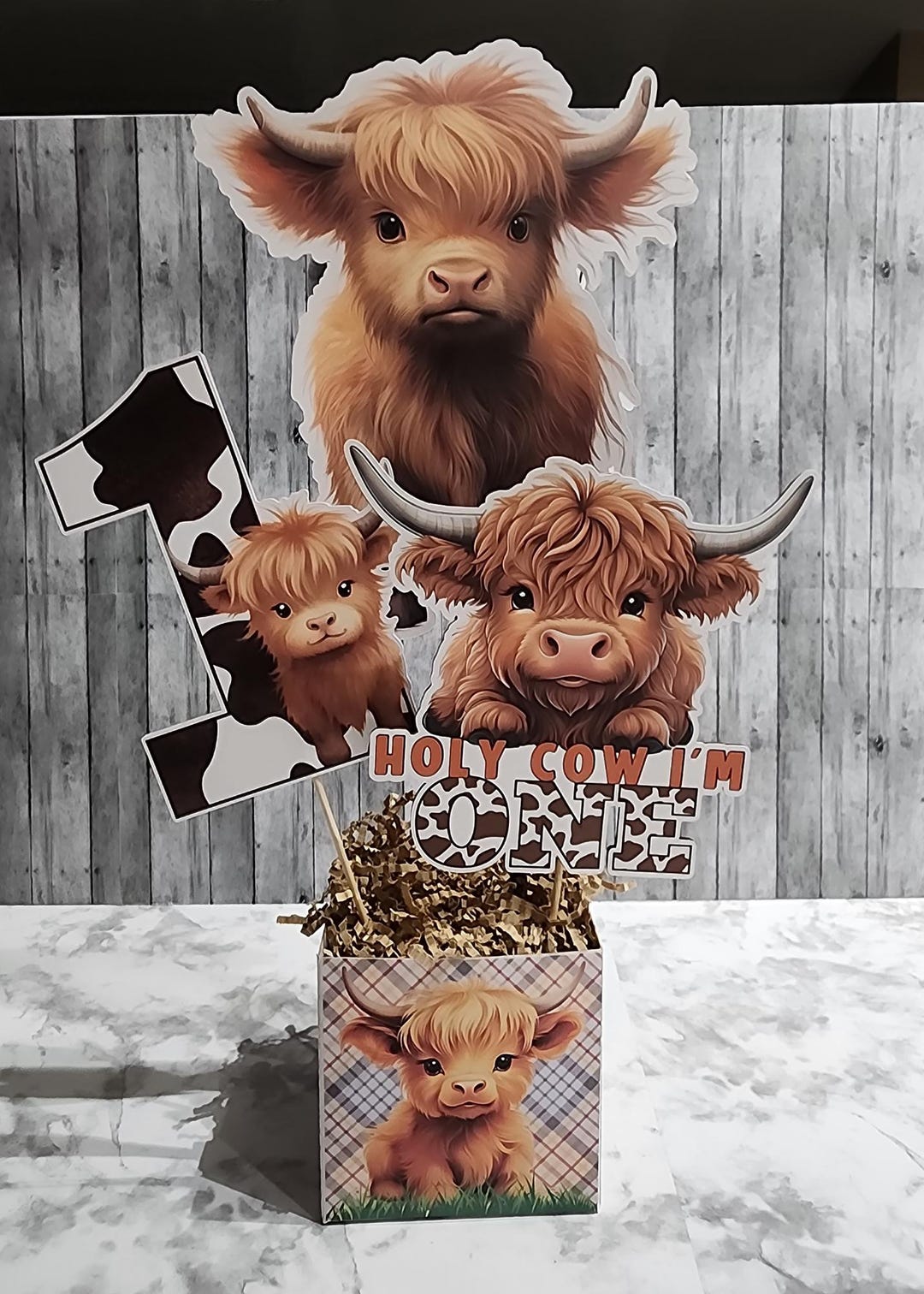 Highland Cow Centerpiece Party Supplies Highland Cow Theme Highland Cow ...