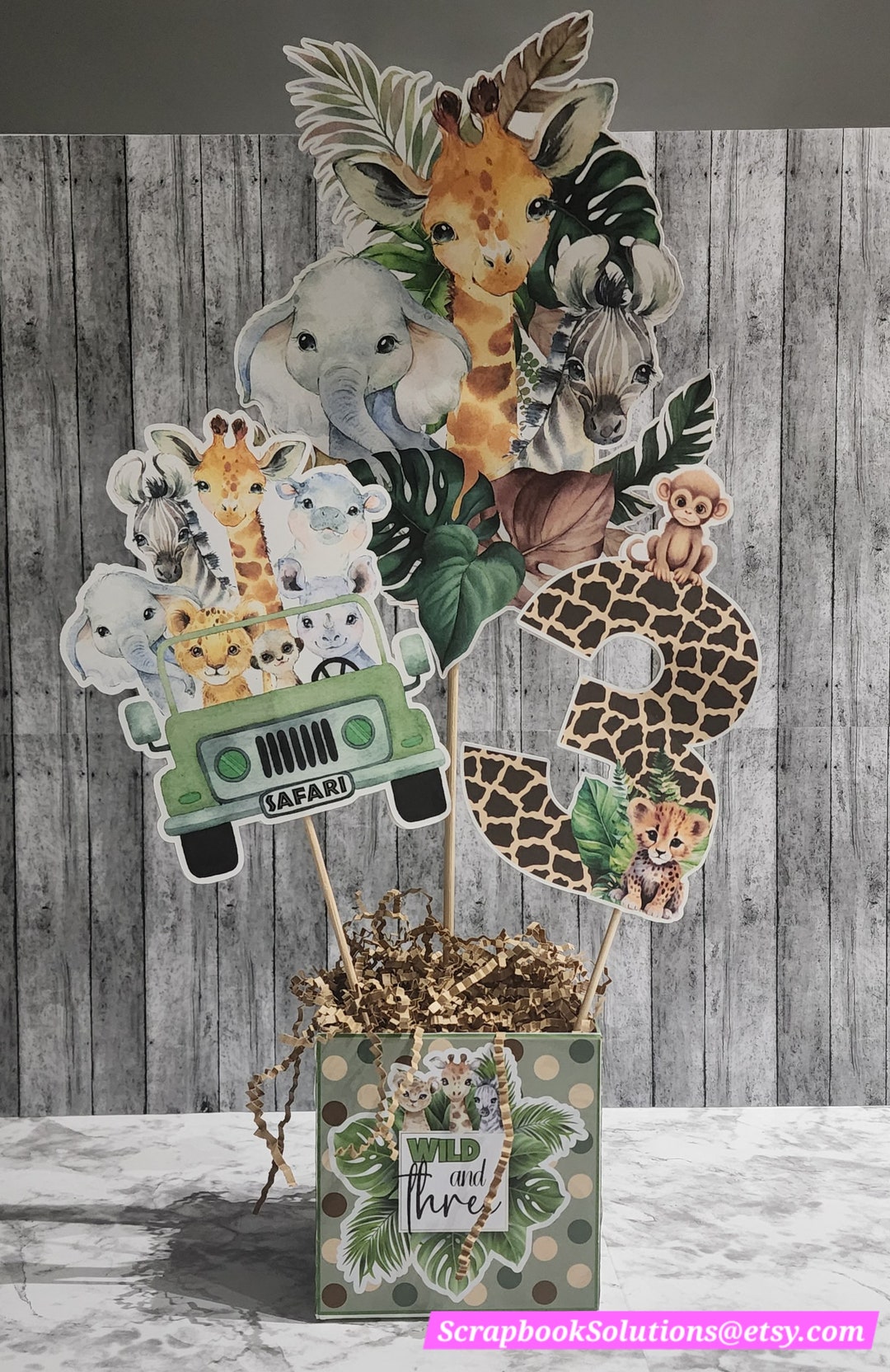Safari Centerpiece Baby Safari Animals Safari Party Safari Theme Party ...