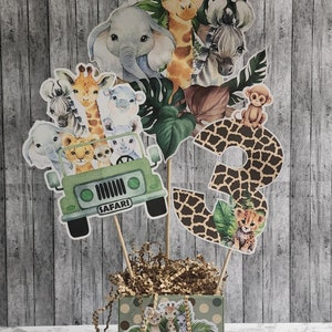 Safari Centerpiece Baby Safari Animals Safari Party Safari Theme Party ...
