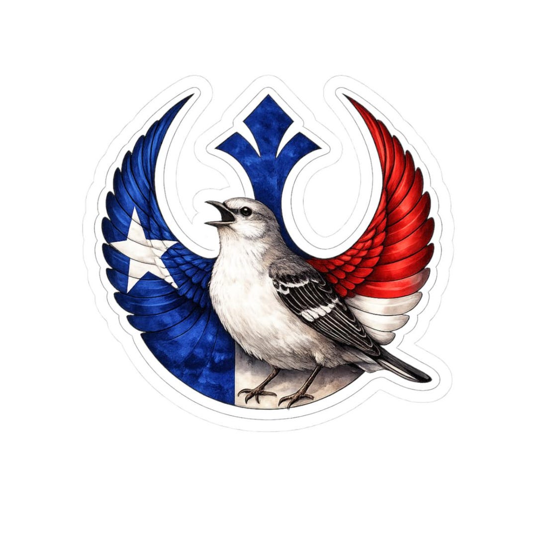 Texas Rebel Bird Sticker | Kiss-cut Vinyl Decal - Etsy