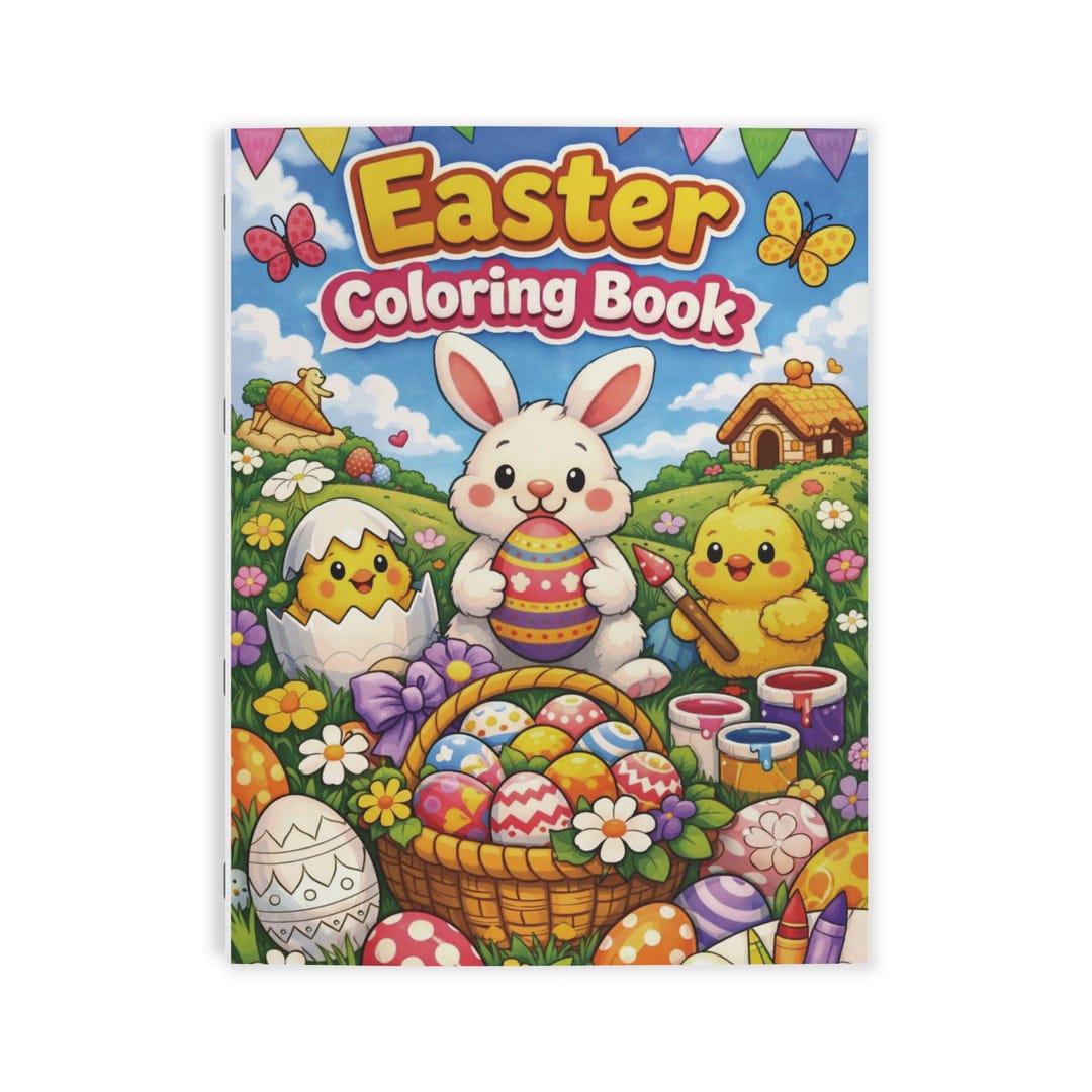 Easter Bunny and Chick Coloring Book | Kids Spring Activity - Etsy