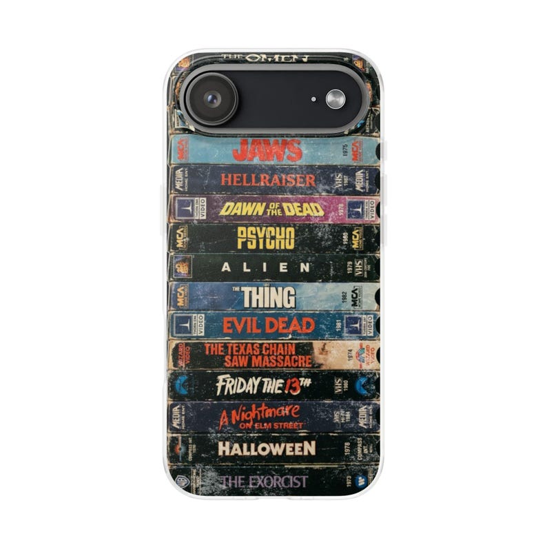 Retro Horror VHS Stack iPhone Case | Flexi Case - Etsy