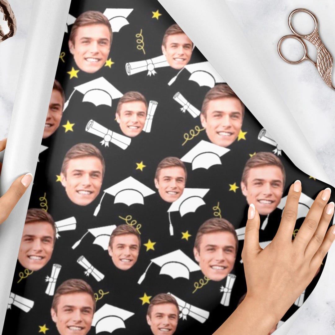 Custom Graduation Wrapping Paper, Personalized Senior Gift Wrap, Class ...