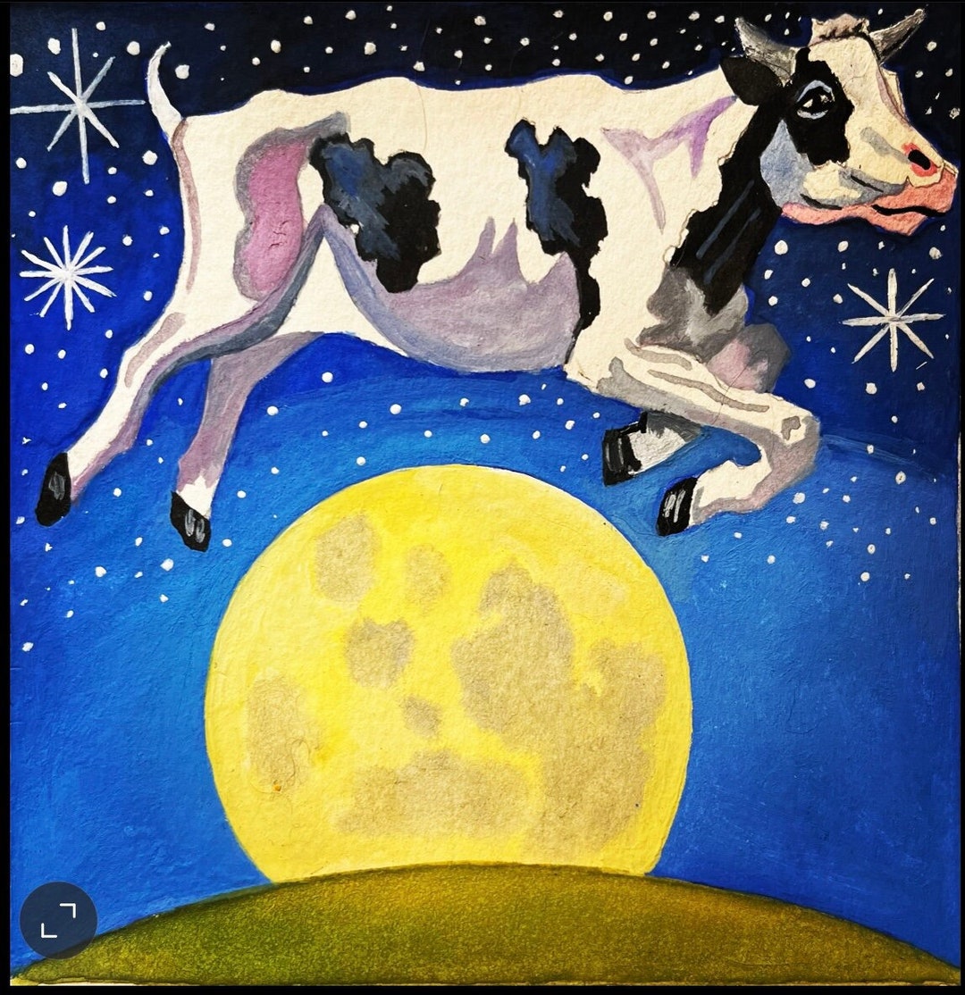 The Cow Jumped Over the Moon - Etsy