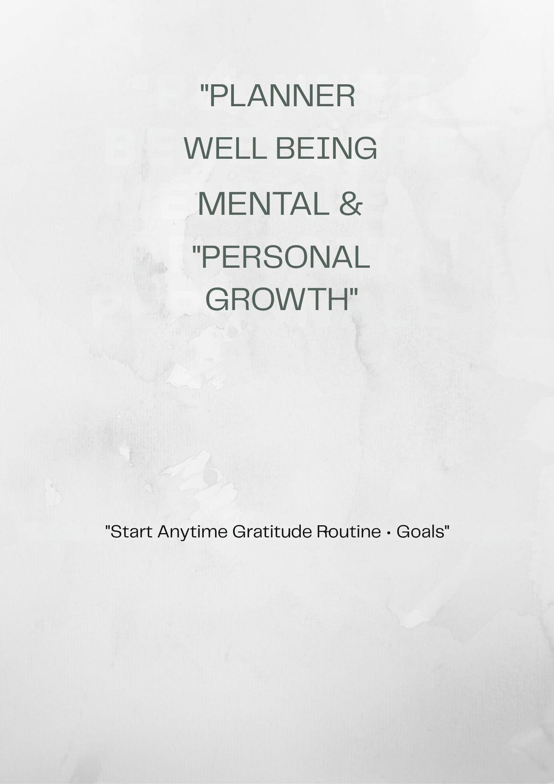 Mental Health Personal Growth Planner PDF - Mindfulness Journal - Daily ...