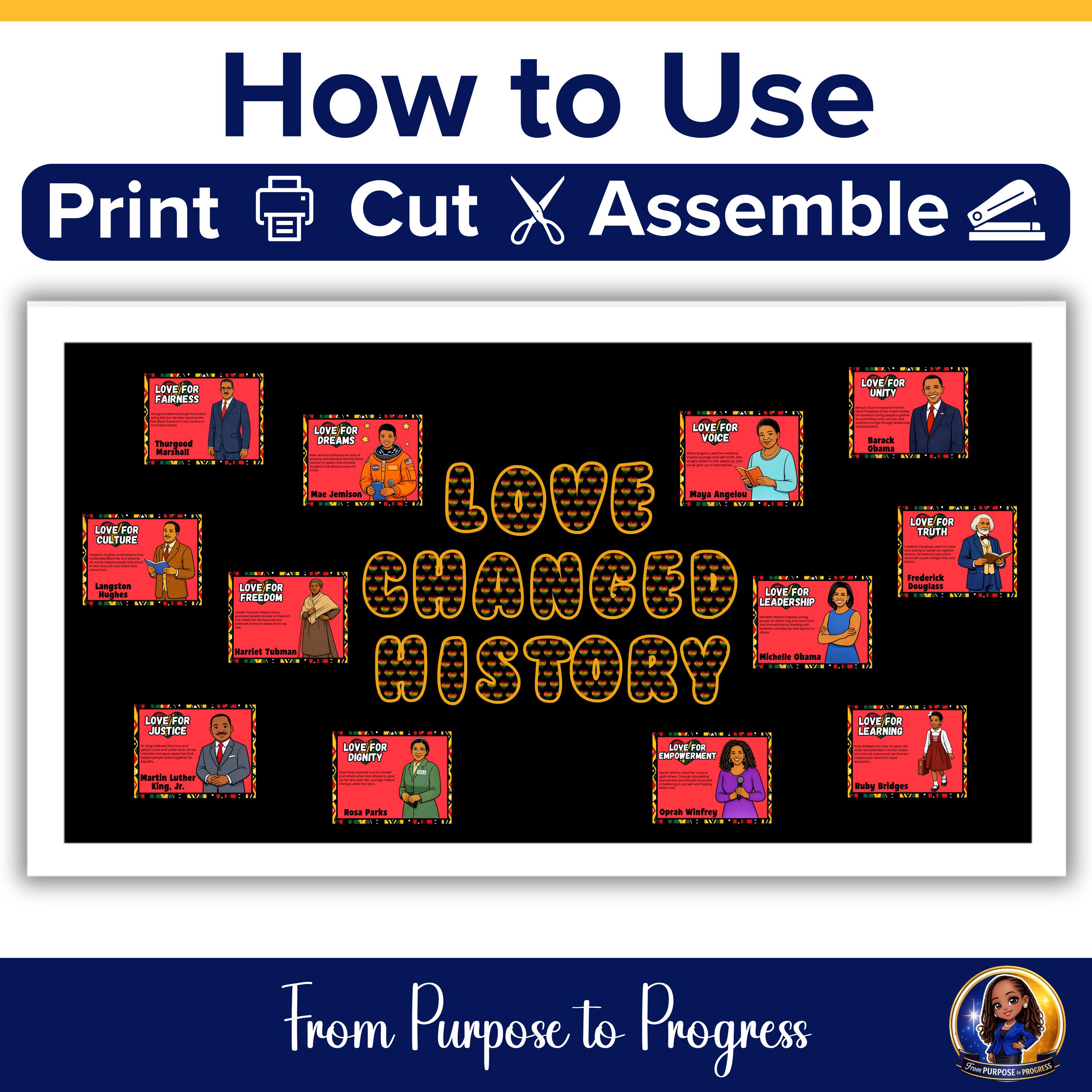 Black History Month Bulletin Board Valentines Day Classroom Decor ...