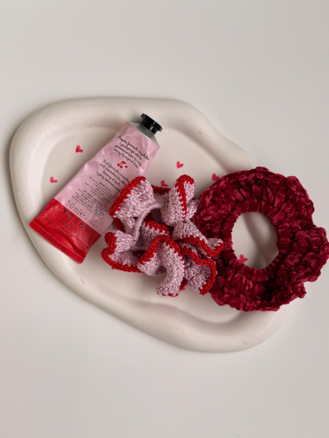 Handmade Crochet Hair Scrunchie | Boho Hair Accessory - Etsy
