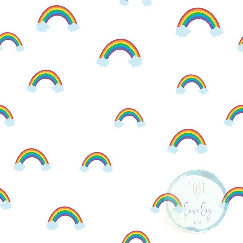 Rainbow Digital Paper Set, Backgrounds, Six 12x12 Rainbow Patterns - Etsy