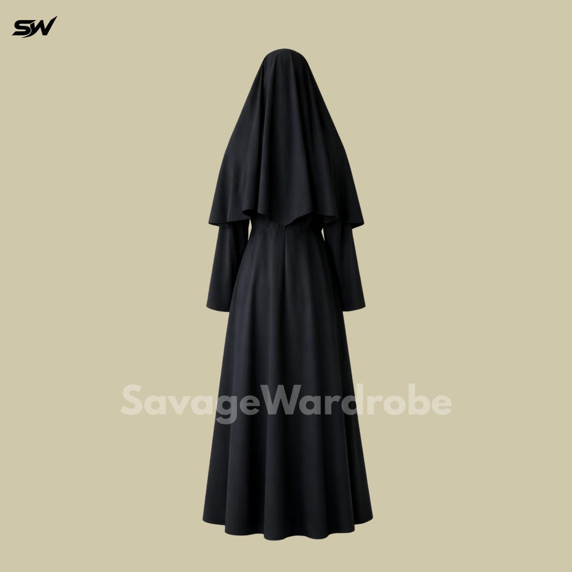 Catholic Nun Habit Full Length | Traditional Black & White Religious ...