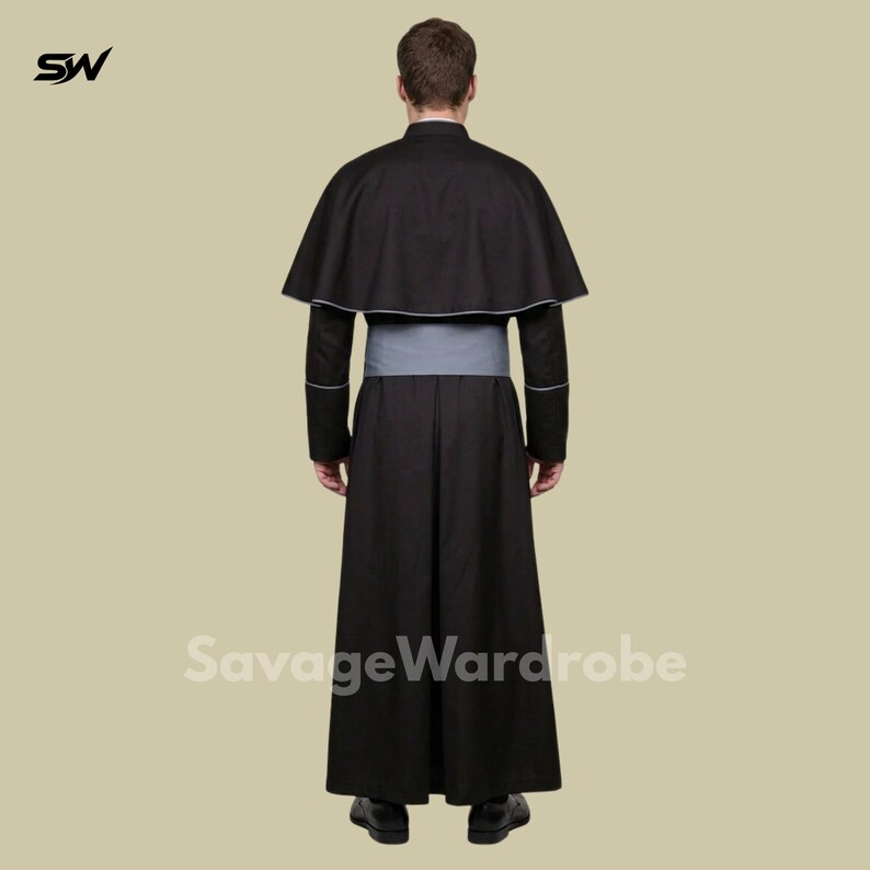 Catholic Priest Cassock Robe Set – Traditional Clergy Vestment With ...
