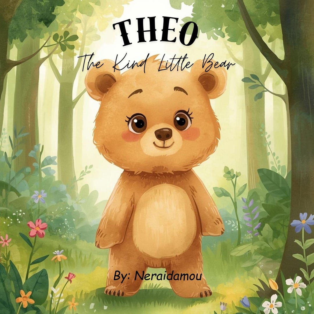 Theo the Kind Little Bear | Bilingual Children’s Book (PDF Download) - Etsy
