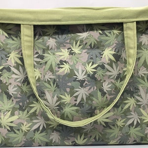 Reusable Large Shopping Tote Bag, Pot Leaves, Marijuana, Cannabis Bag ...