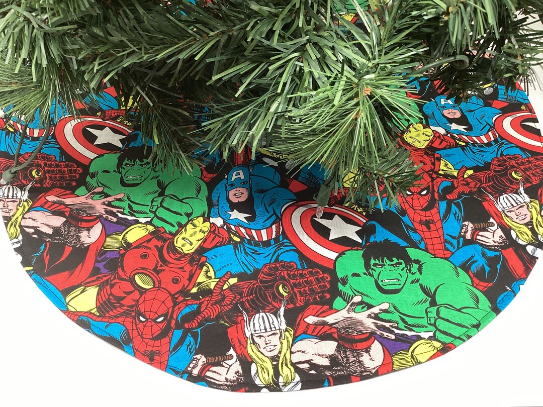 New Handmade Super Heros Table Top Christmas Tree Skirt 20and 35 , 40 ...