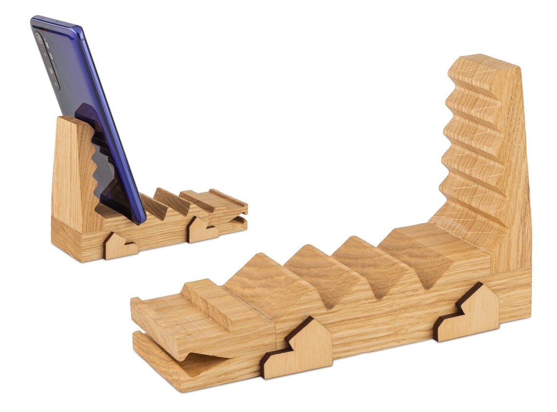 ALLIGATOR Designer Oak Wood Rustic Animal Cell Phone Stand For | Etsy