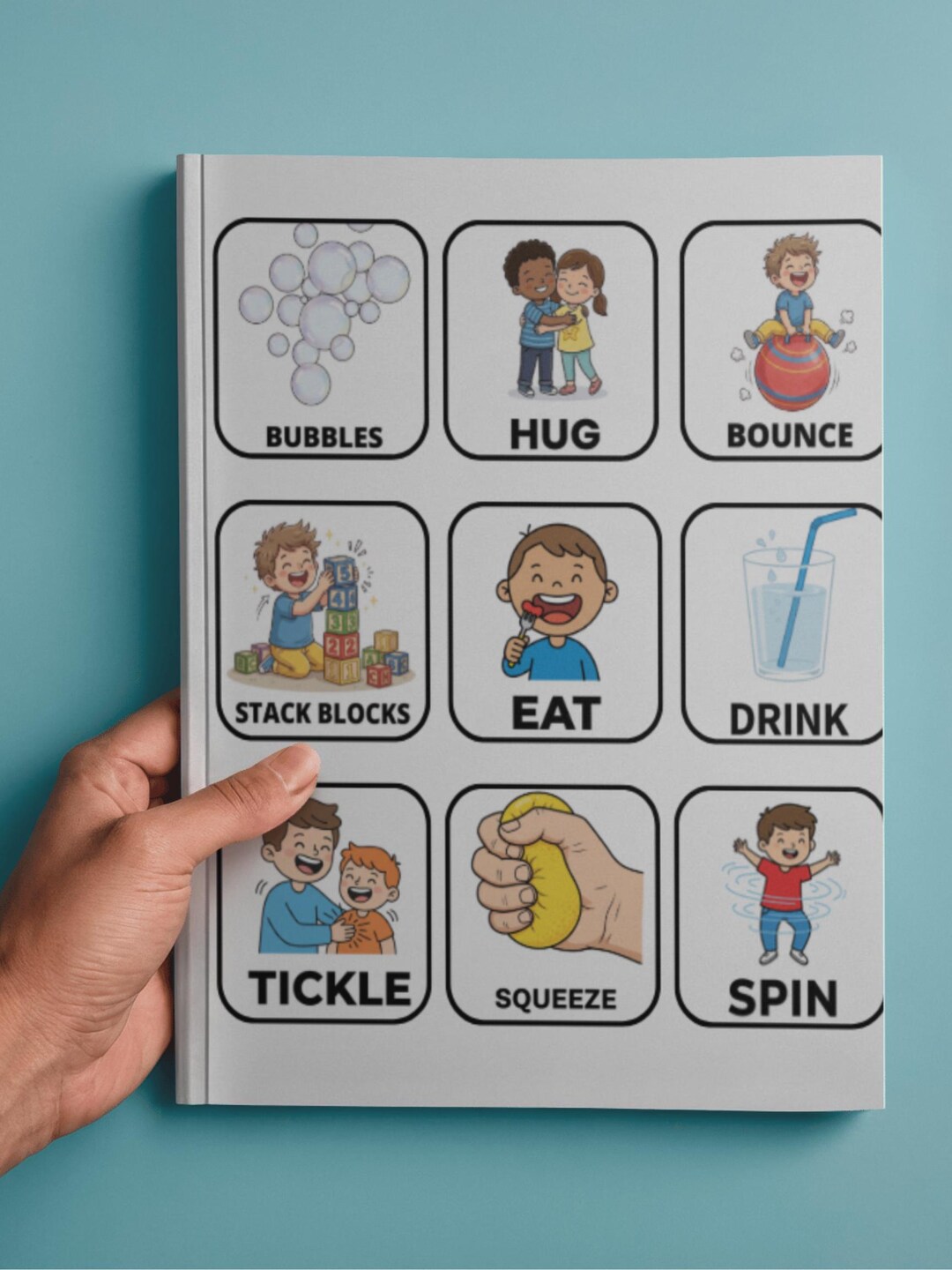 PECS Action Board Printable | Autism Communication Visual Support (PDF ...