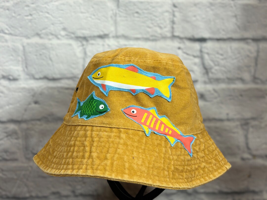 Upcycled Bucket Fish Hat One Size Fit by S Threads Boutique - Etsy