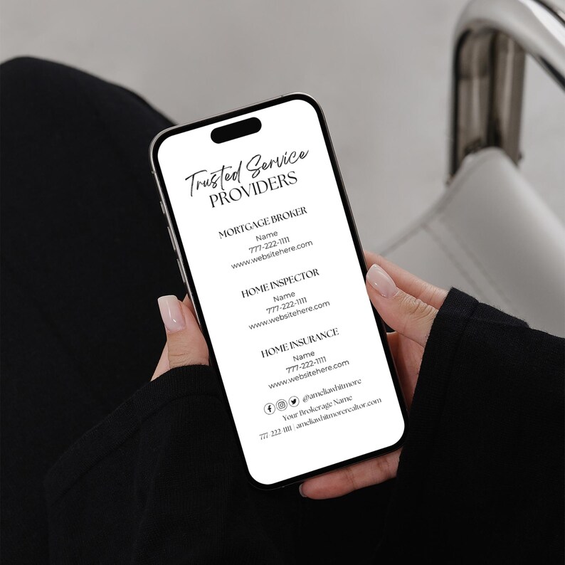 Realtor Vendor Template Canva Editable Flyer Design Black White ...