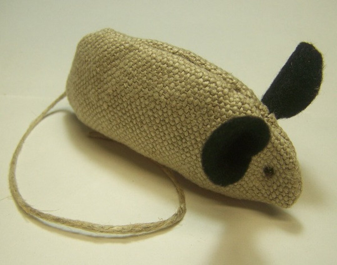 Handmade Hemp Catnip Mouse Toy - Etsy