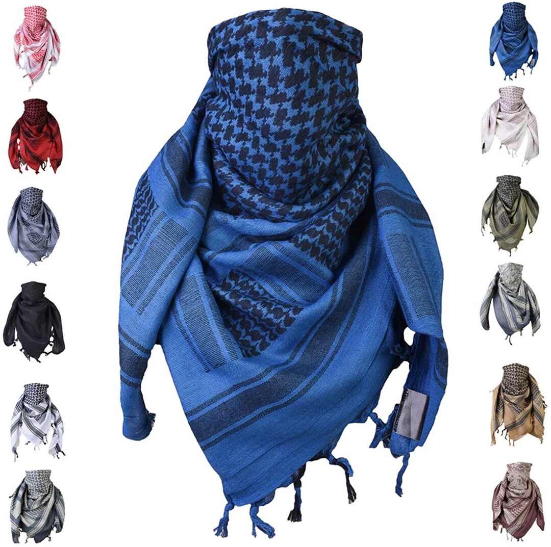 Cotton Tactical Shemagh Scarf – Military Desert Head Wrap, Outdoor ...