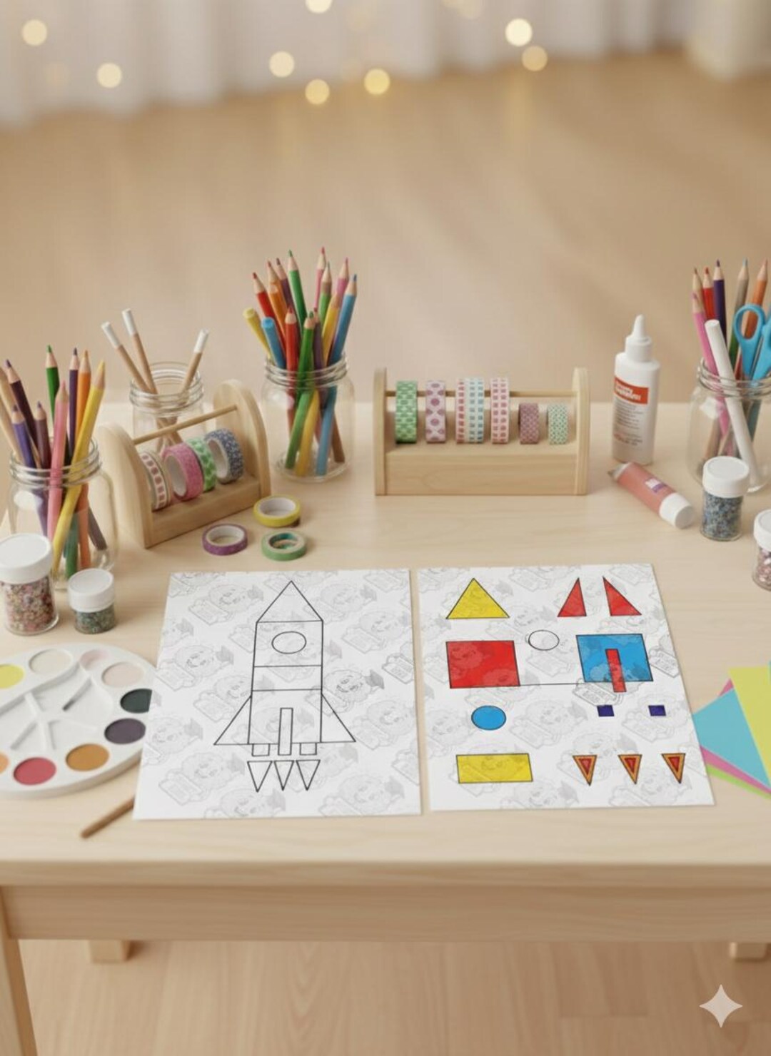 Cutting-out Art Activity | Geometric Shapes | Kids Craft (digital ...