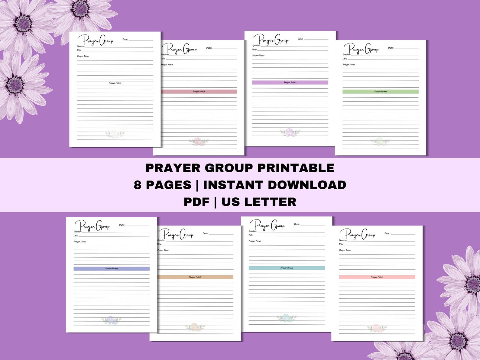 Prayer Group Printable | Prayer Group Guide | Prayer Journal | Digital ...