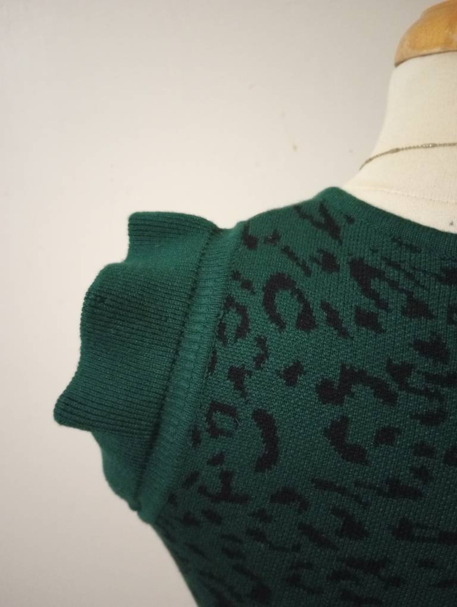Leopard Emerald Green Sweater Vest - Etsy