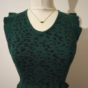 Leopard Emerald Green Sweater Vest - Etsy