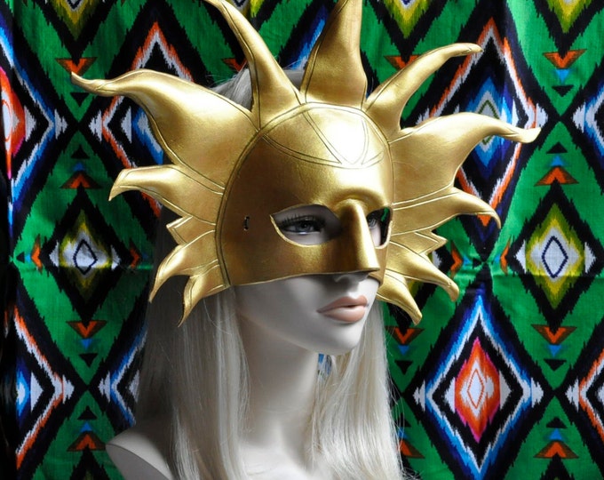 Sun Mask, Leather, God Ra, Sun God Costume for Masquerade, Halloween ...