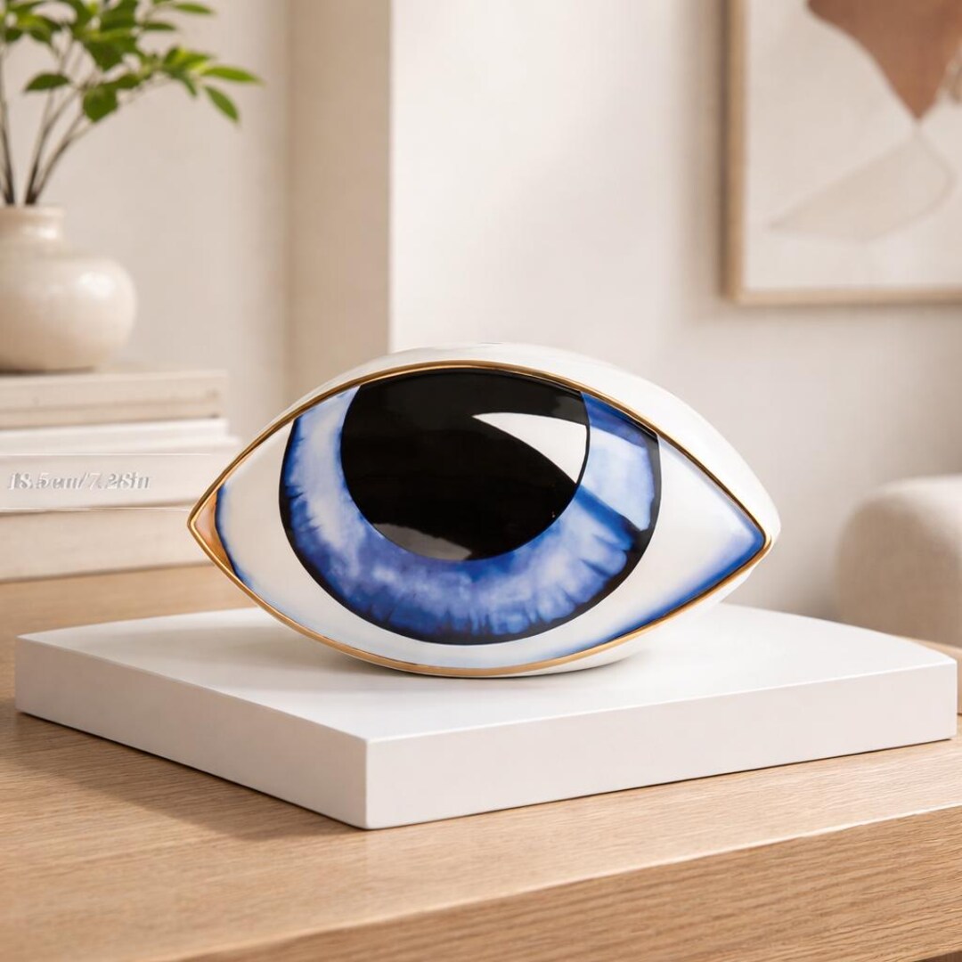 Nordic Ceramic Evil Eye Sculpture Abstract Eye Decor for Modern Home - Etsy
