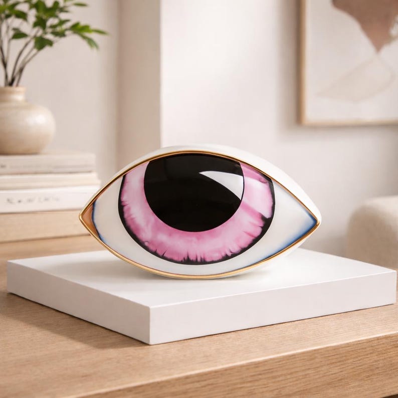 Nordic Ceramic Evil Eye Sculpture Abstract Eye Decor for Modern Home - Etsy