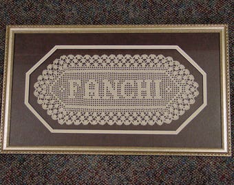 Custom Handmade Crocheted Name Doilies Gift Name Doily Personalized ...