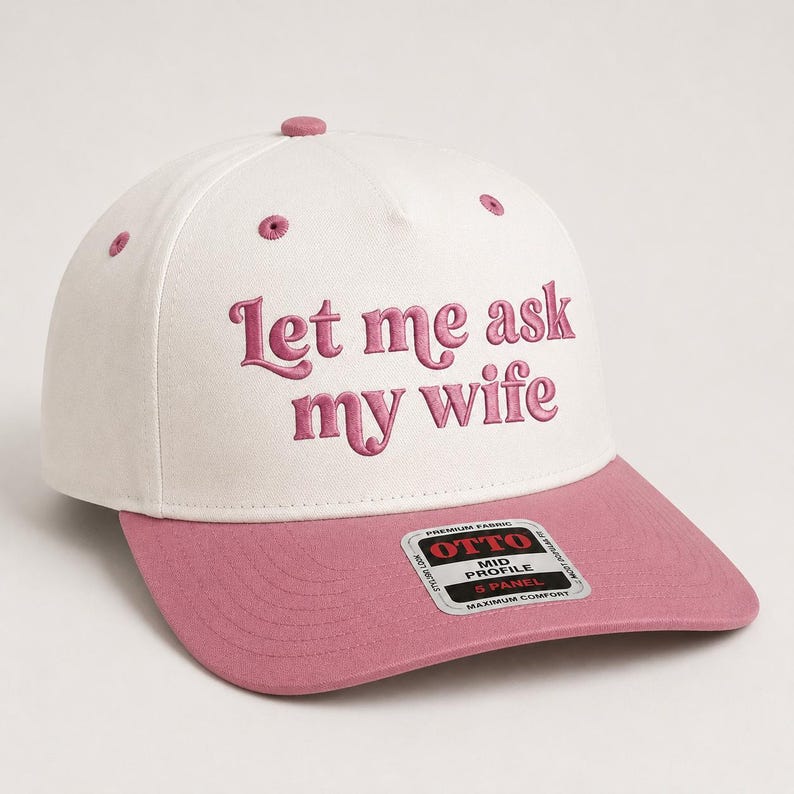 Let Me Ask My Wife Embroidery Design, Funny Husband Quote Embroidery ...