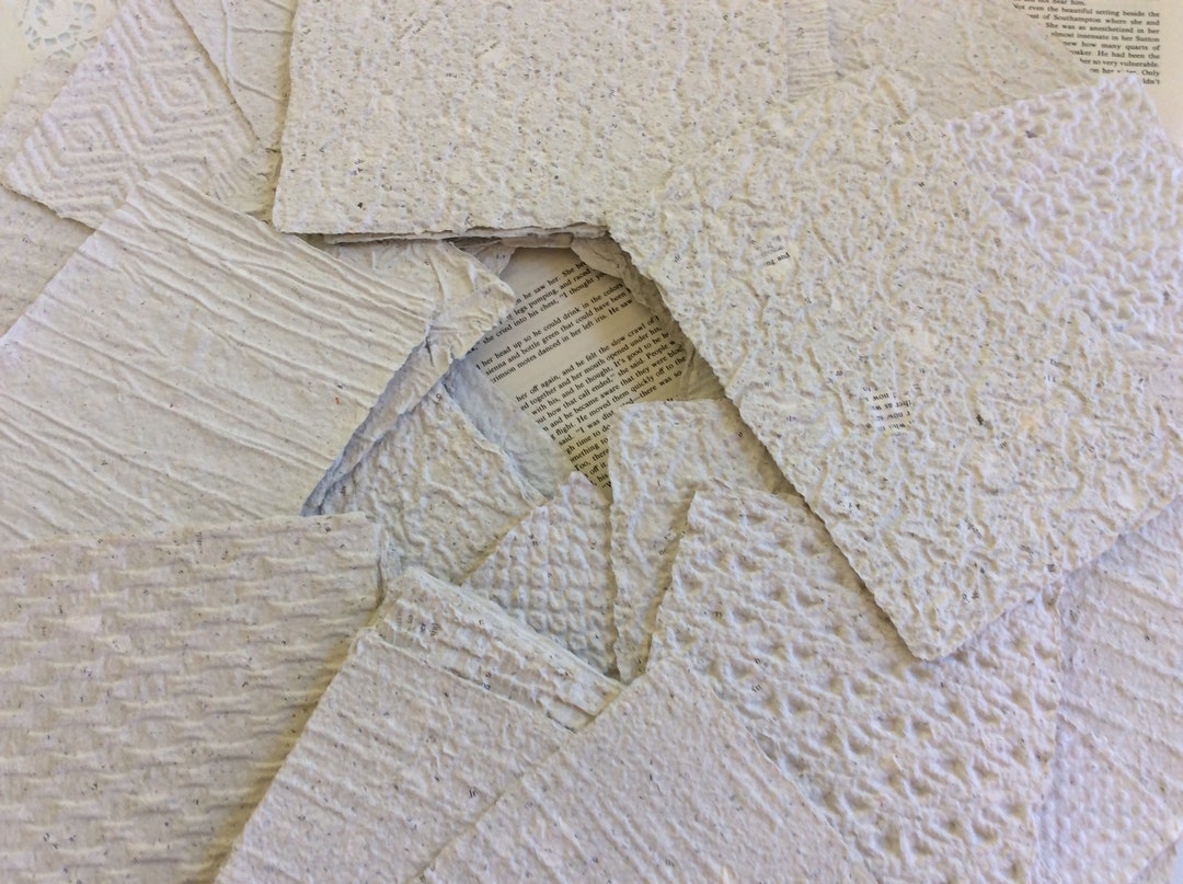 Handmade Paper - Textured Paper From Book Pages - Pick the Amount - Etsy