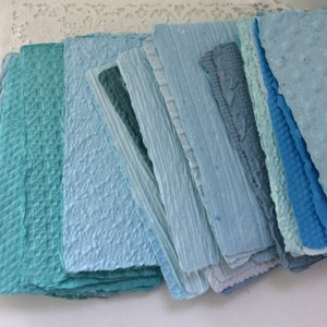 Handmade Paper - Shades of Blue - Homemade Paper - Pick the Amount ...