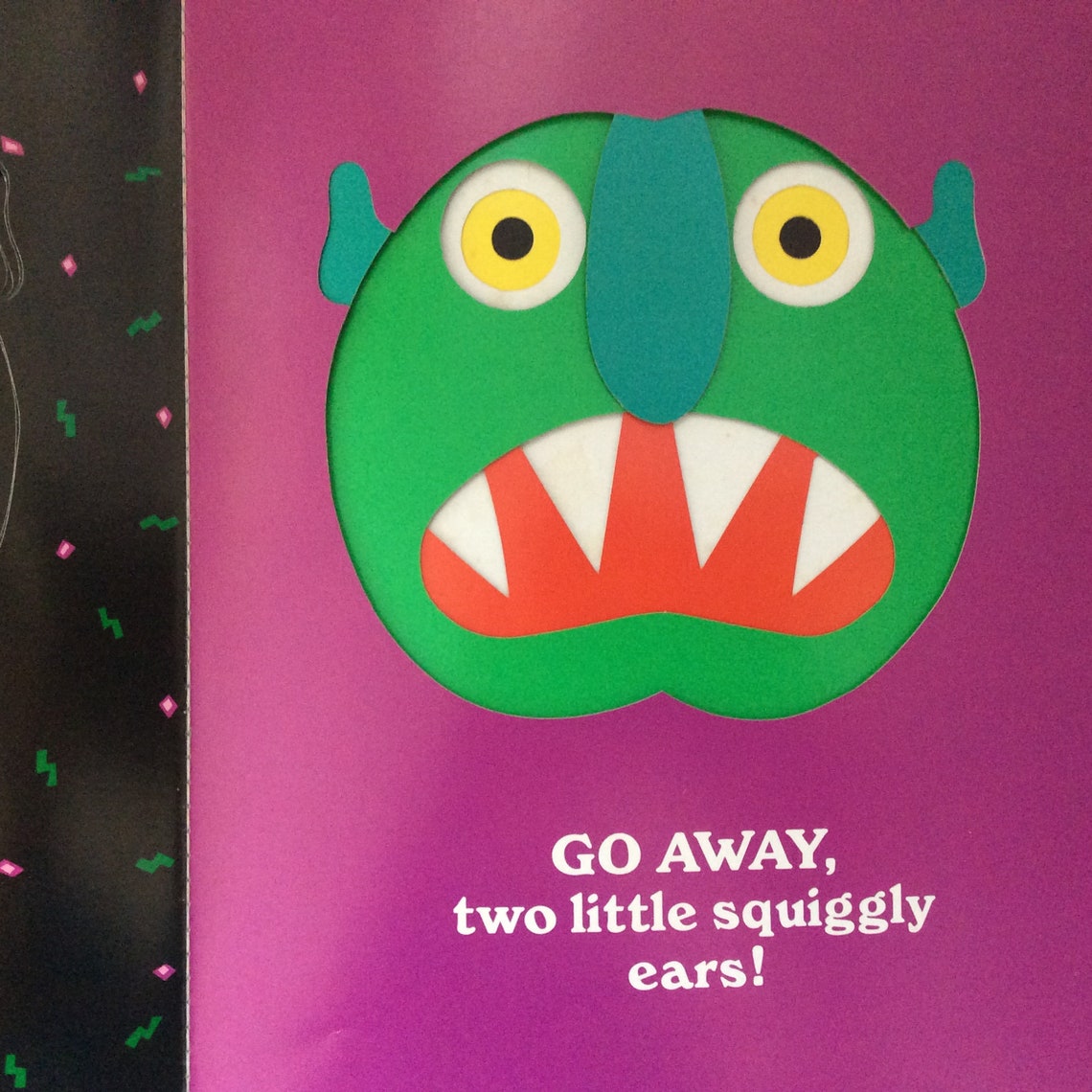 Go Away Big Green Monster Ed Emberley die cut Scholastic | Etsy
