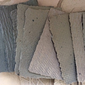 Gray Handmade Paper - Shades of Grey - Pick the Amount - Recycled Paper ...