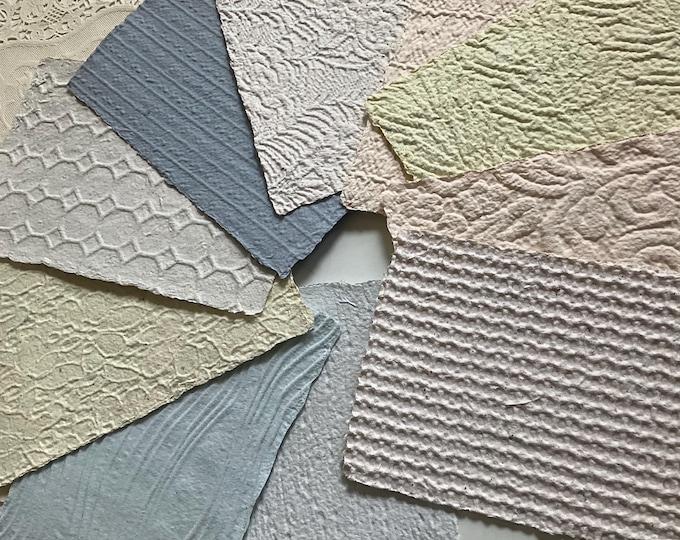 Handmade Paper - Texture- 10 Sheets - Recycled Junk Mail - Deckle Edges ...