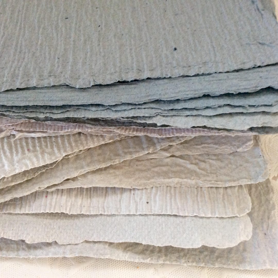 Gray Handmade Paper - Shades of Grey - Pick the Amount - Recycled Paper ...