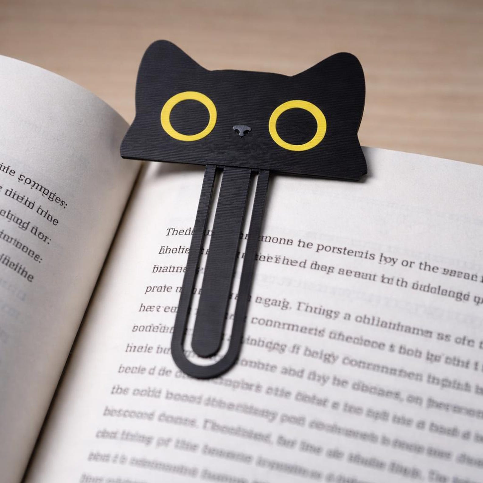 Black Cat Bookmark STL File for 3D Printing, Cute Cat Book Page Marker ...
